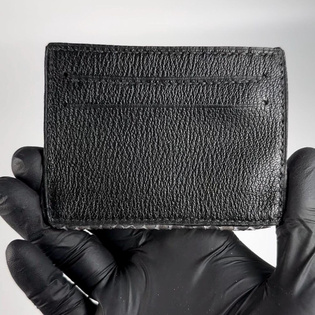 The Minimalist Cardholder. Goatskin Cardholder, Chèvre Cardcase, Black ...
