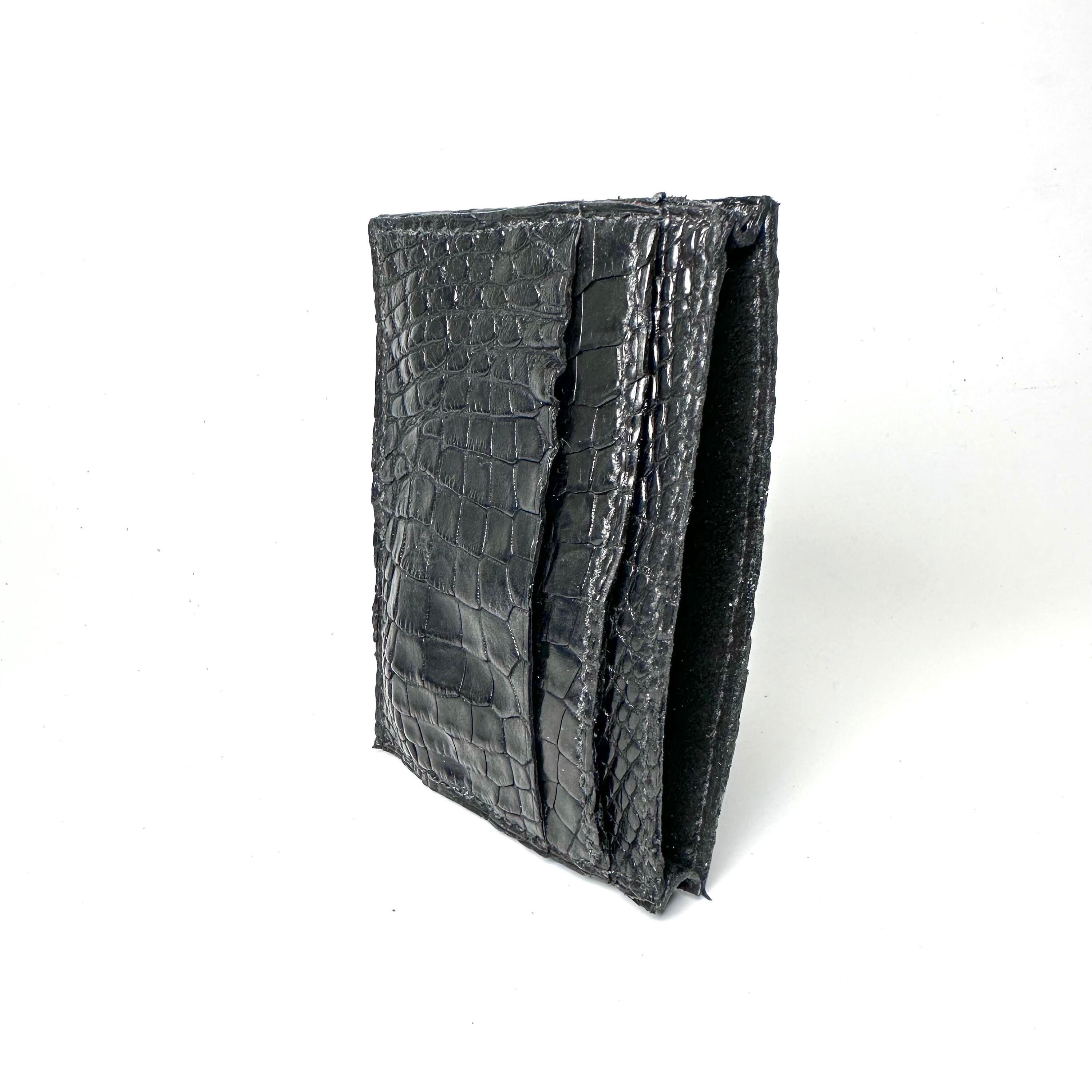 Alligator Card Holder, Black Alligator Cardcase, Card Holder Mens, Card ...