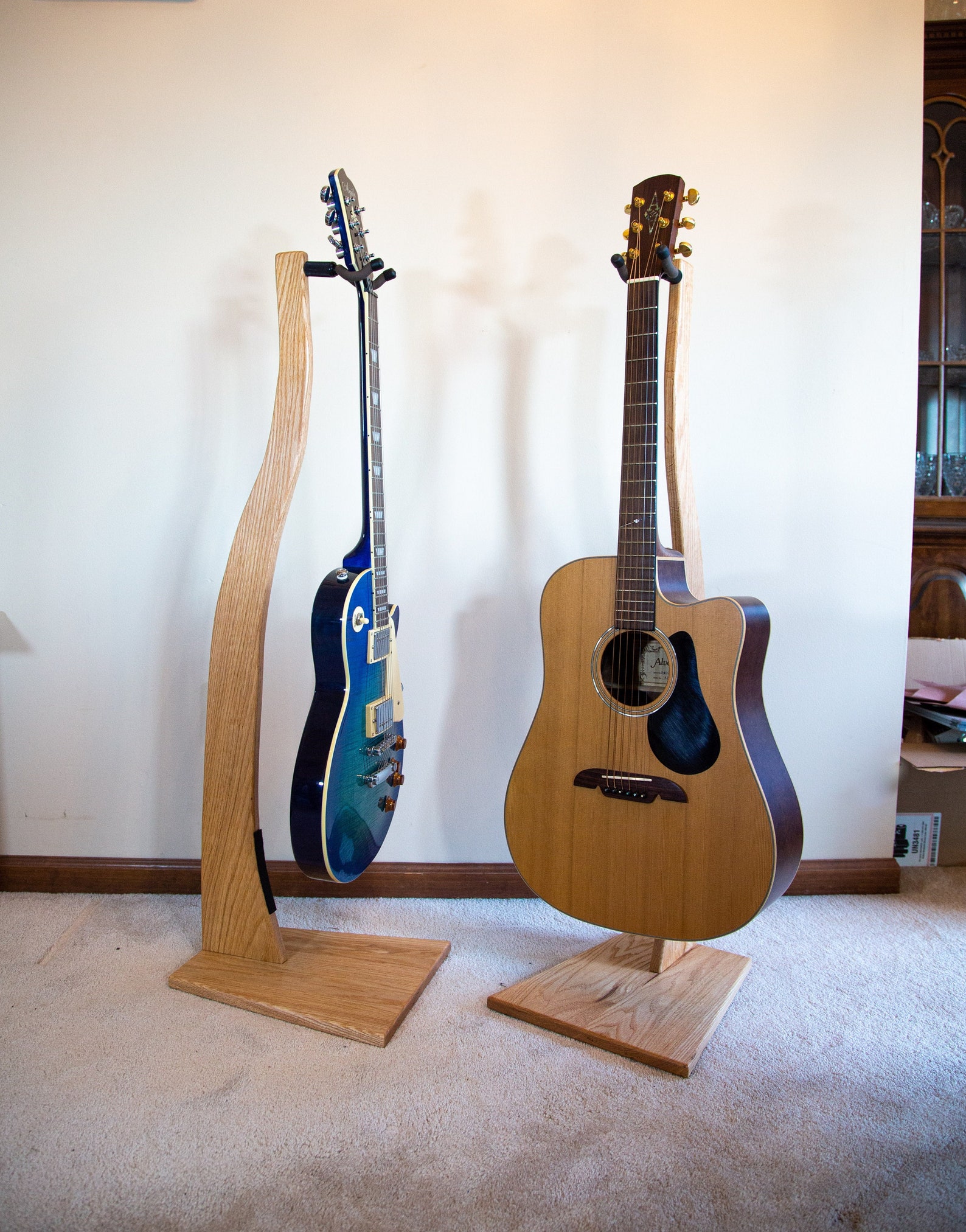 Wood Guitar Stand Hardwood Guitar Stand Bass Stand Violin Stand ...