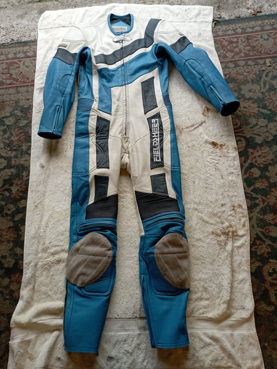 One Piece Leather Motorcycle Racing Suit Size 36/46 Vintage - Etsy