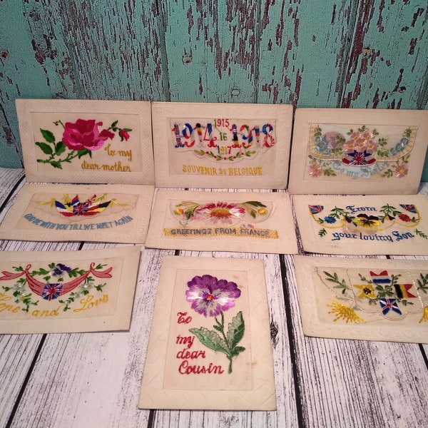 Embroidered Postcard - Etsy