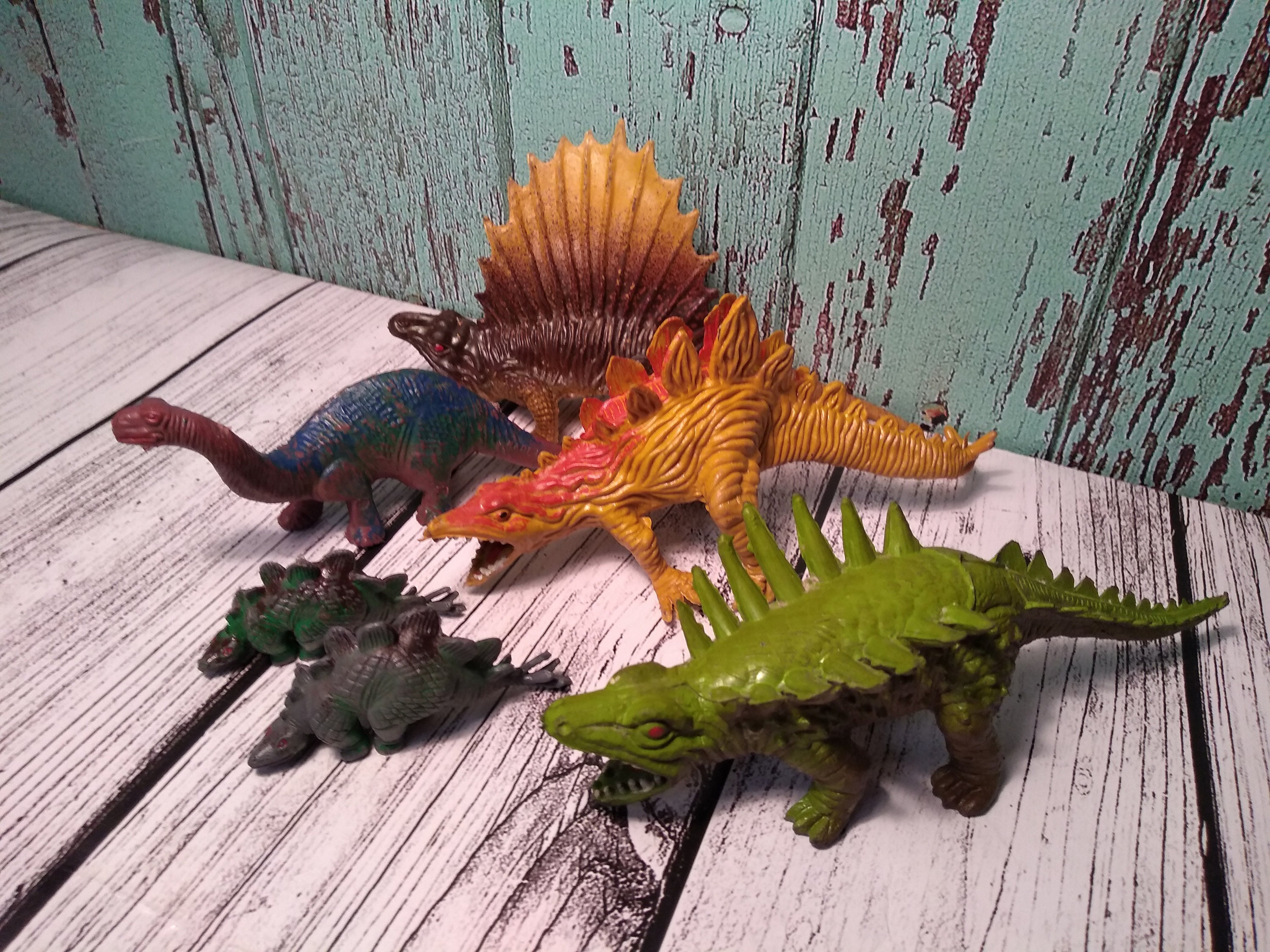 Vintage Toy Dinosaurs Plastic Rubber Dinosaur Figures Bundle - Etsy ...
