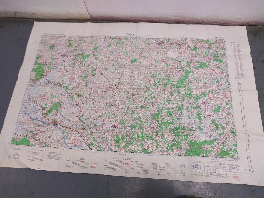 Two 2x WW2 War Office Army Air Maps Central Europe Bocholt - Etsy Portugal
