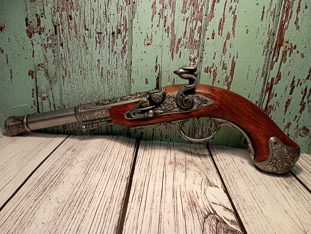 Denix Replica Flintlock Pistol Left Handed 18th Century Historically ...