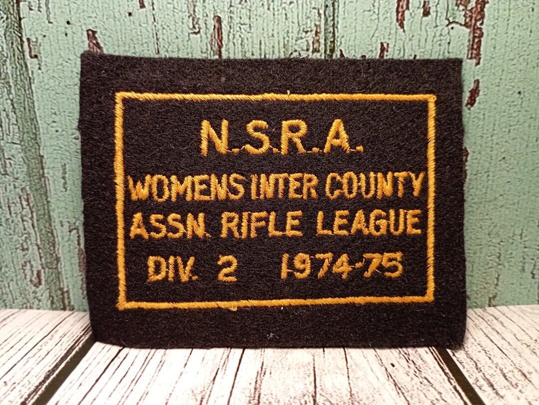 Vintage des années 1970 NSRA Patch Womens Inter County Assn Rifle ...