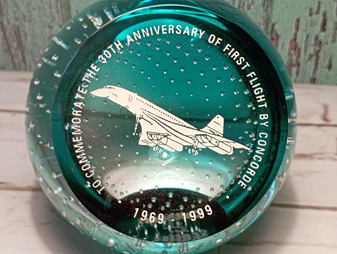 Caithness Rare Concorde Paperweight 30th Anniversary Flight Ltd Ed 1999 ...
