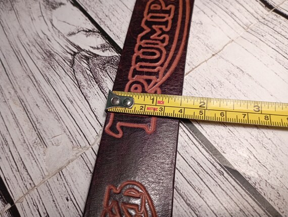 Vintage Triumph Motorcycles Brass Belt Buckle & Embos… - Gem