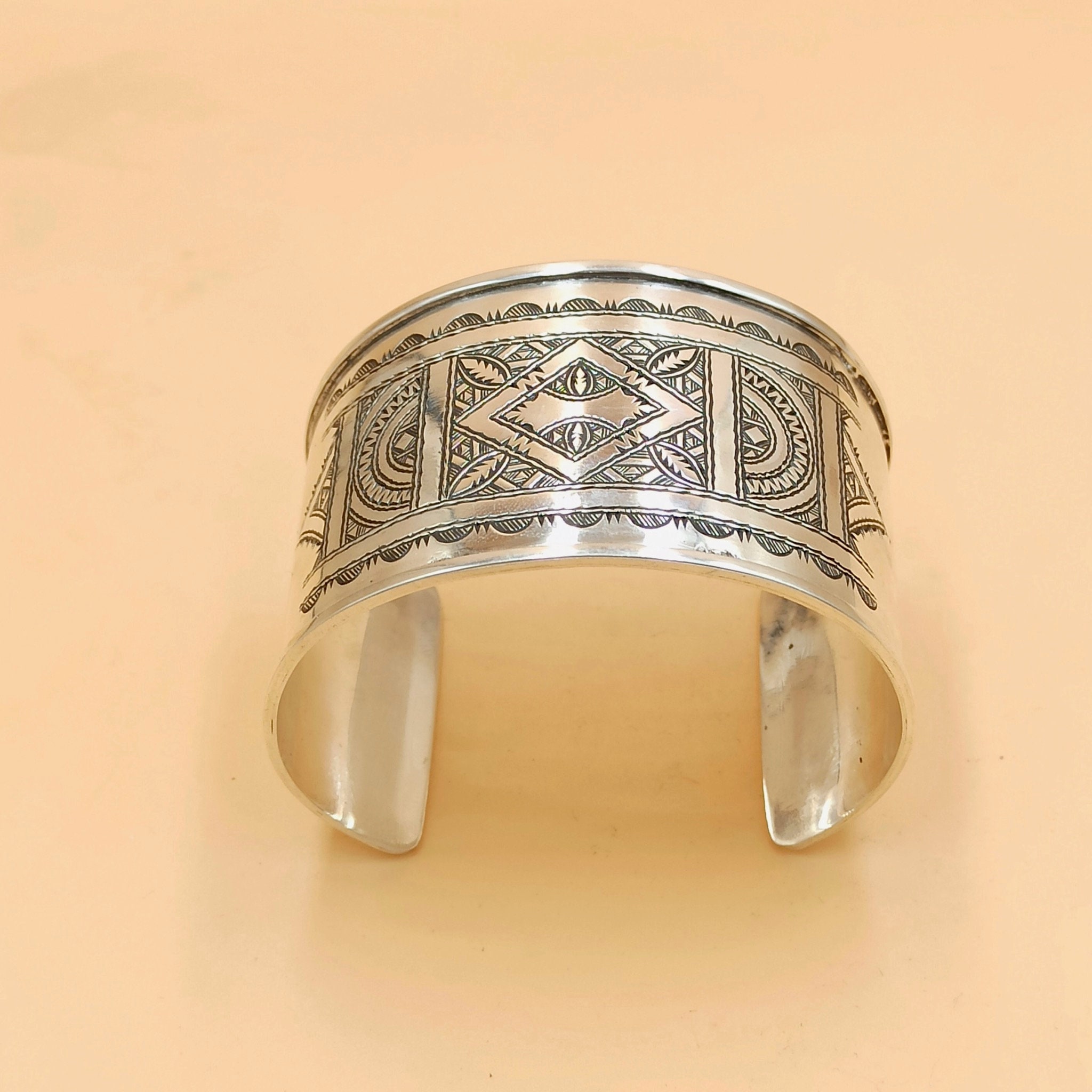 Antique Tuareg Bracelet 925 Silver Handmade Made in Tiznit, Morocco ...