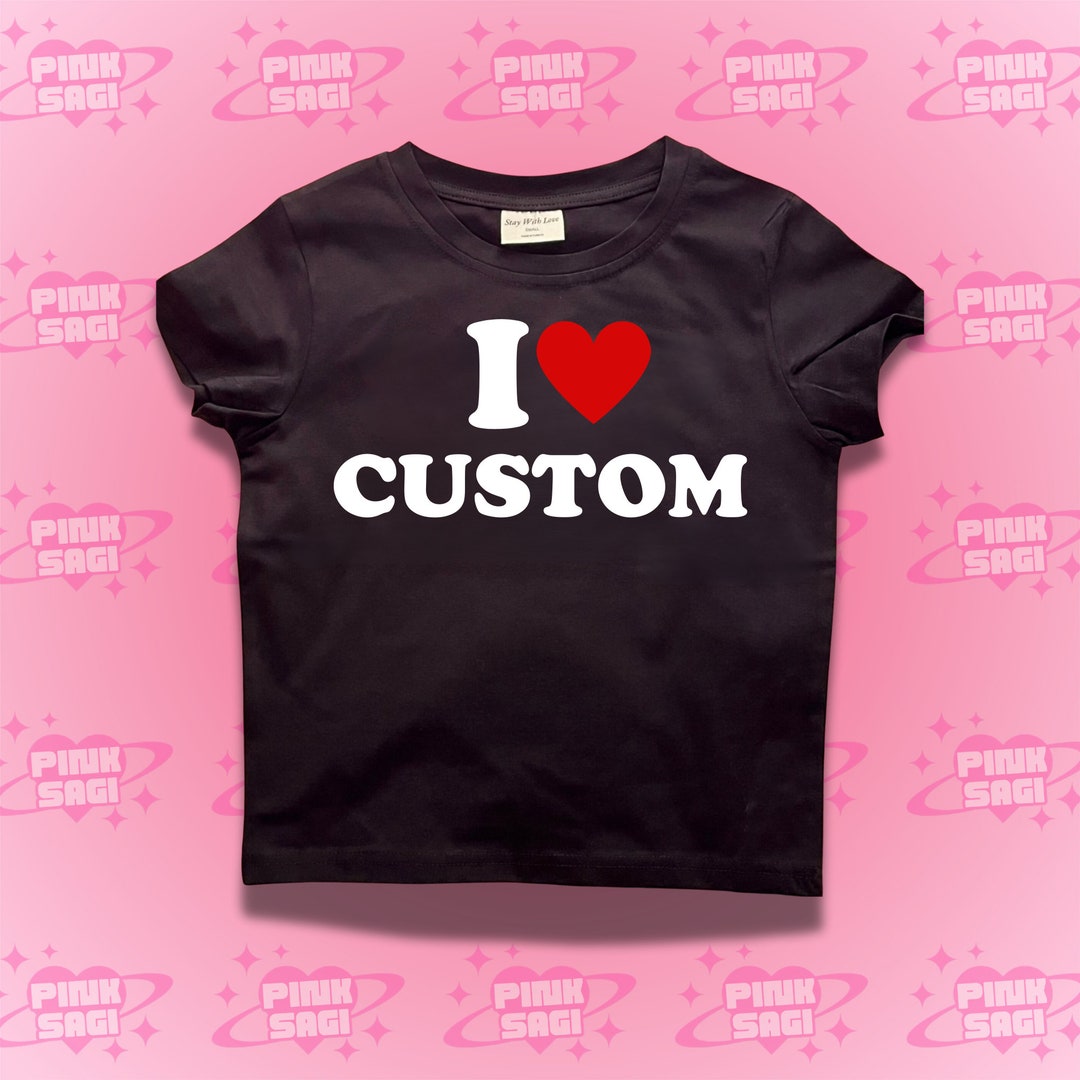 Custom 'I Heart' Crop Top or Baby Tee: Personalized Shirt - Etsy