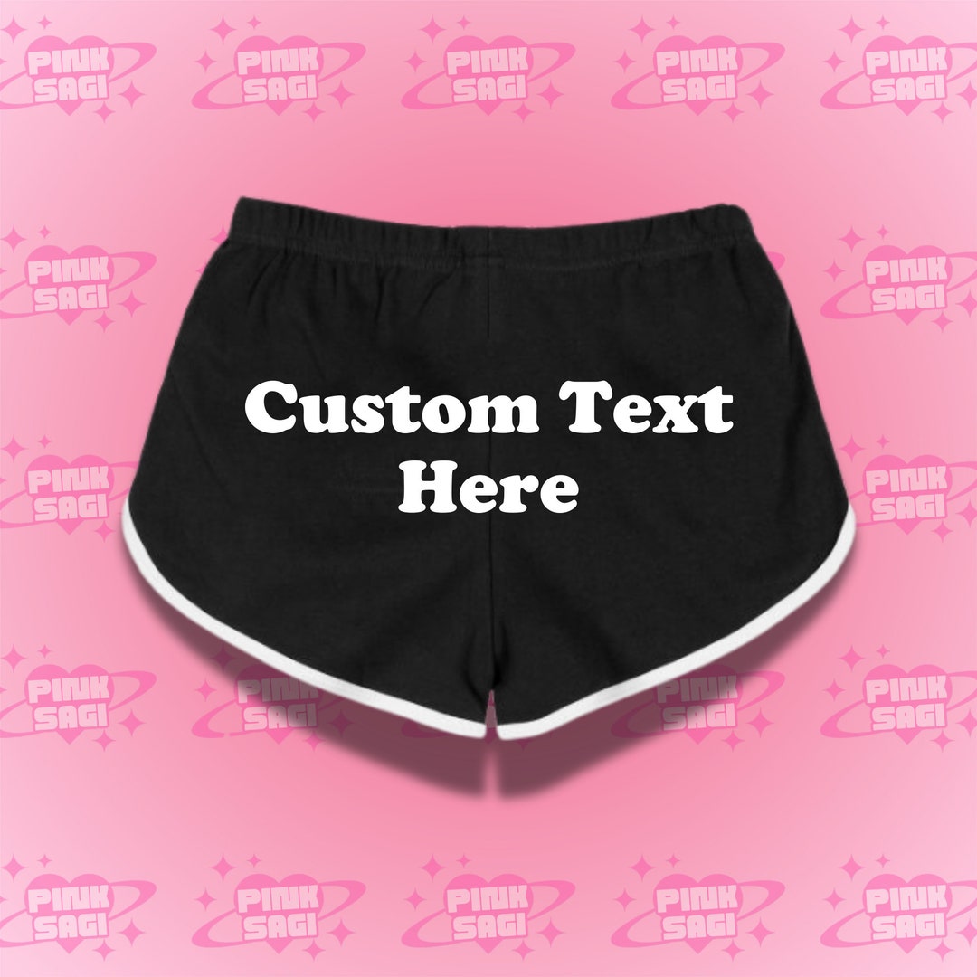 Custom Text Shorts: Personalized Gym Booty Shorts - Etsy