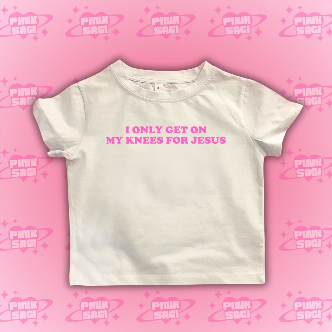 I Only Get on My Knees for Jesus Crop Top - Y2K Baby Tee - Etsy