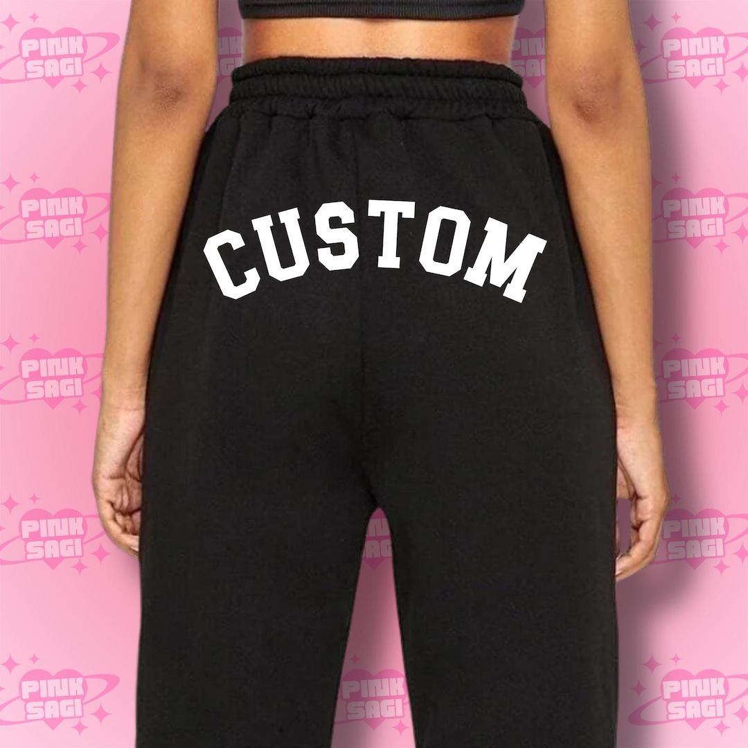 Custom Varsity Text Sweatpants: Personalized Cotton-blend Joggers - Etsy