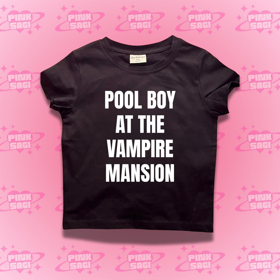 Y2K Vampire Mansion Crop Top: Trendy Graphic Tee - Etsy
