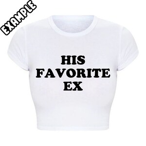 Custom Crop Top With Retro Text, Create Your Own Crop Top Baby Tee ...