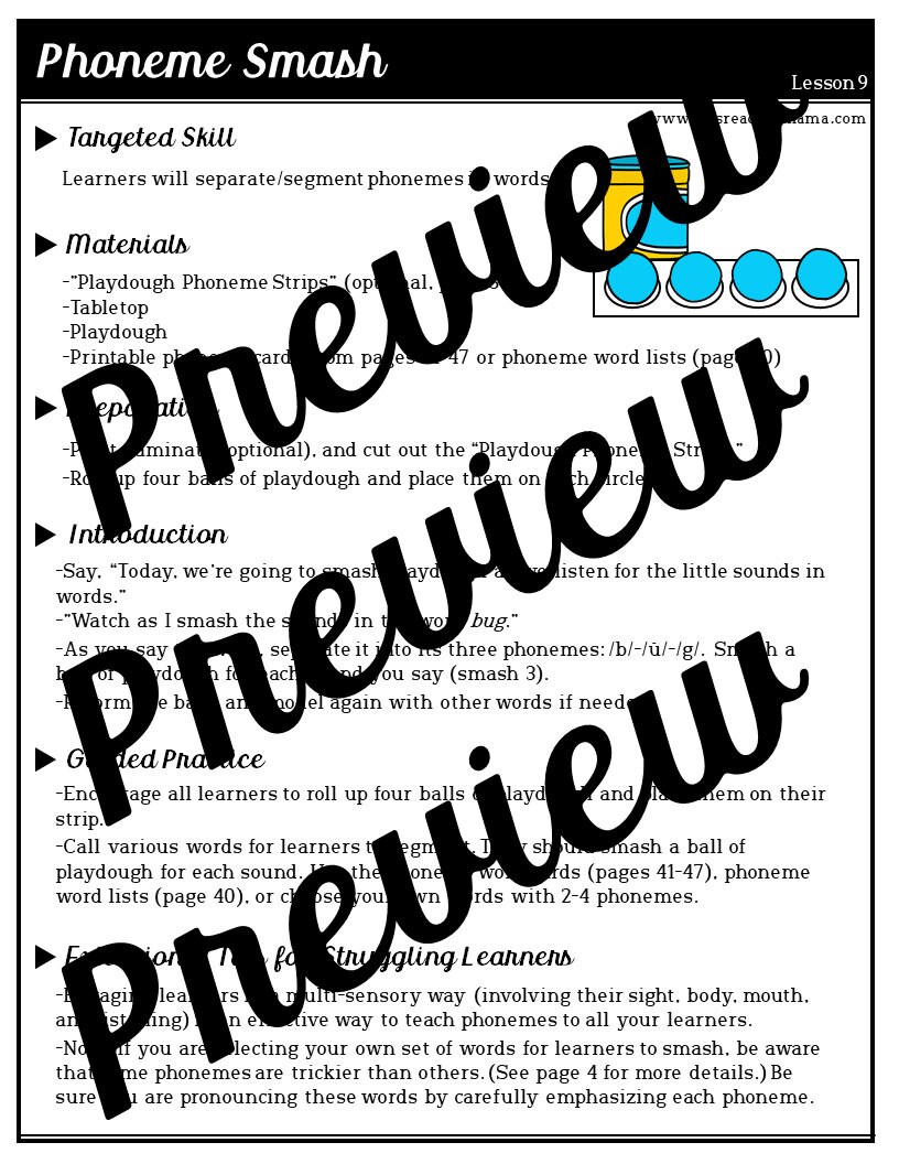 Phonemic Awareness Lesson Plans & Activities - Etsy