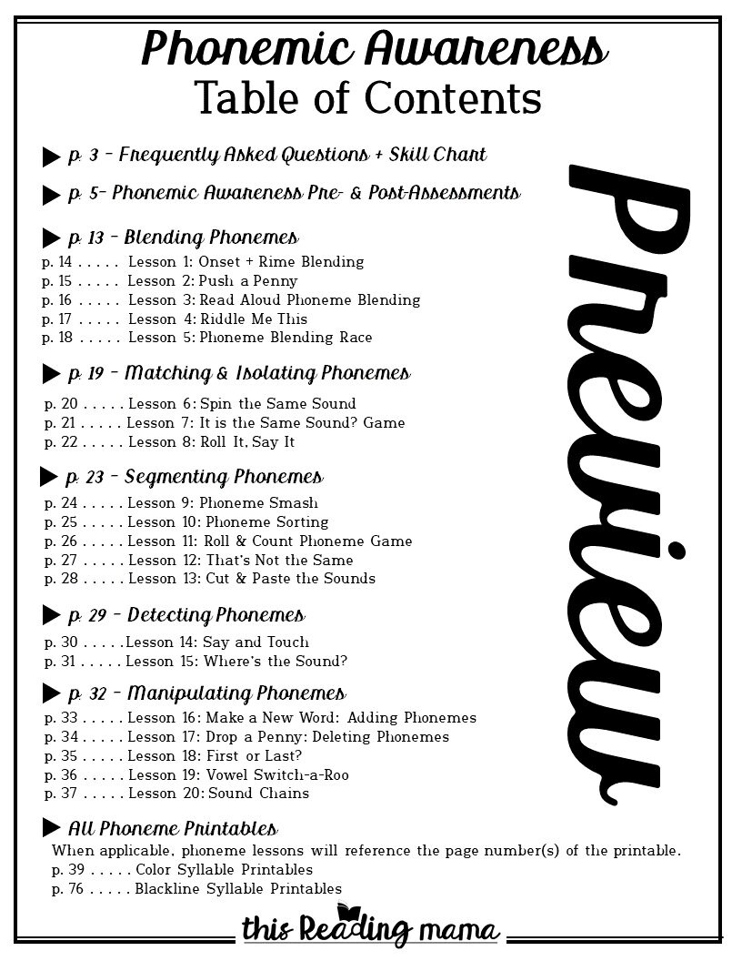 Phonemic Awareness Lesson Plans & Activities - Etsy
