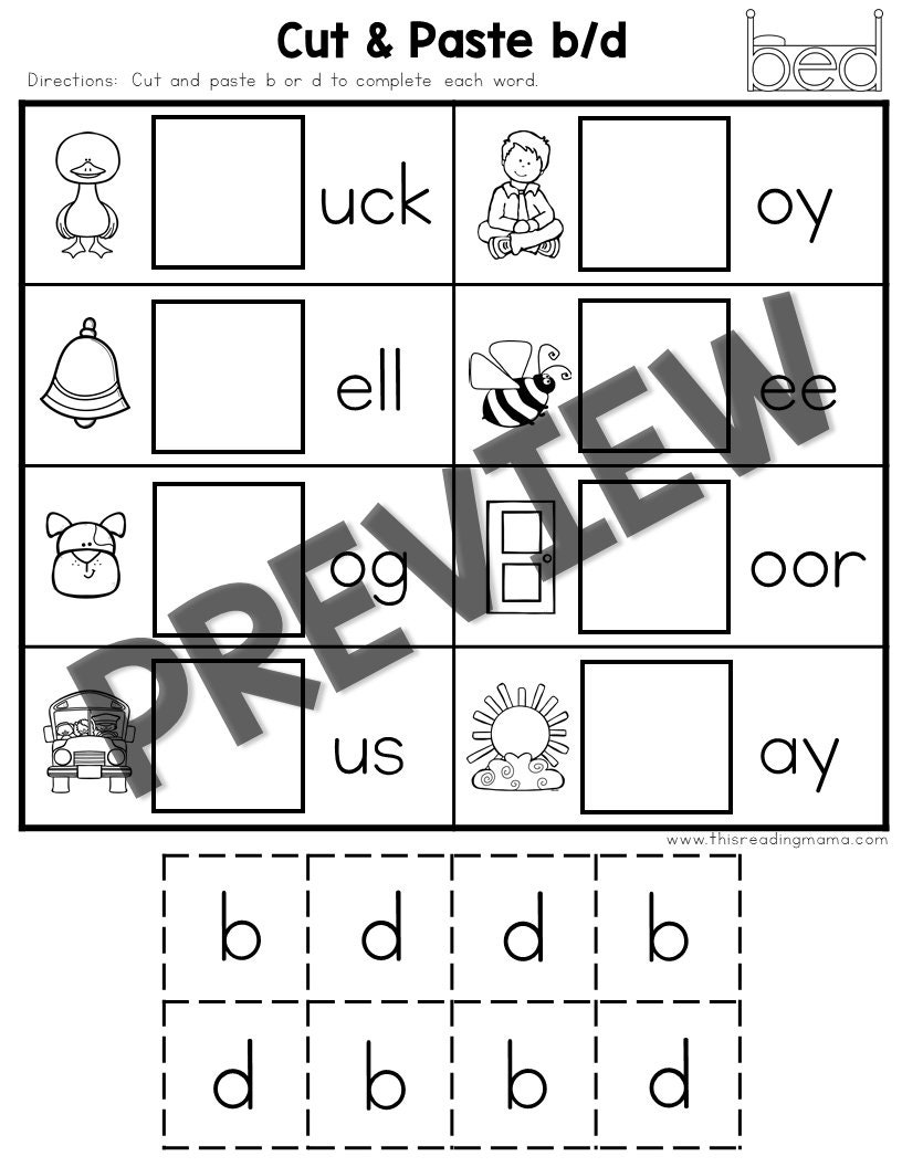 Lowercase B and D Letter Reversal - Etsy