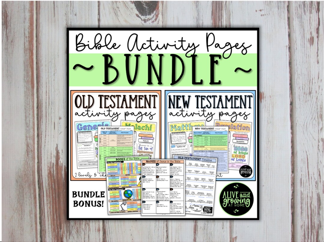 Bible Activity Pages Bundle - Etsy