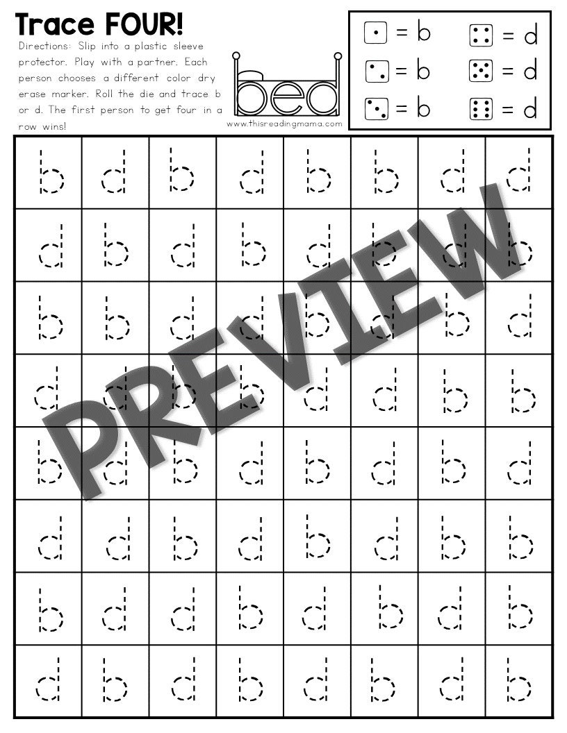 Lowercase B and D Letter Reversal - Etsy
