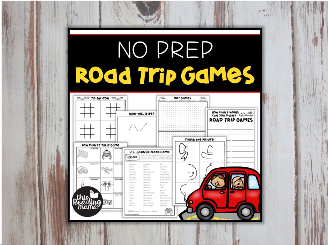 No Prep Road Trip Games - Etsy