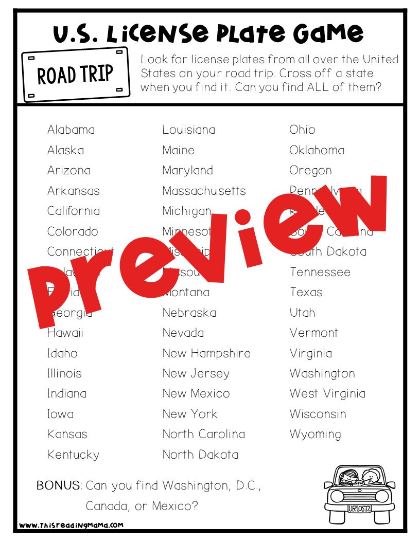 No Prep Road Trip Games - Etsy