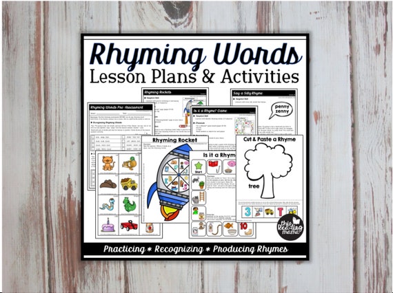 Rhyming Words Lesson Plans & Activities - Etsy