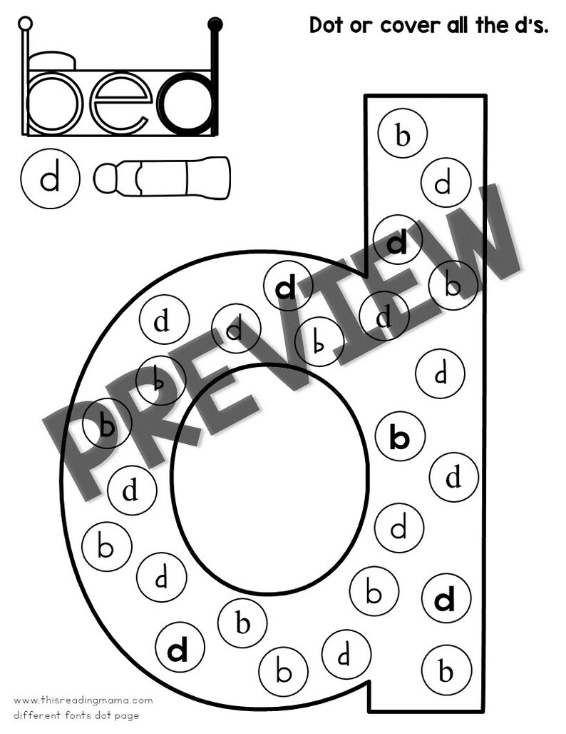 Lowercase B and D Letter Reversal - Etsy