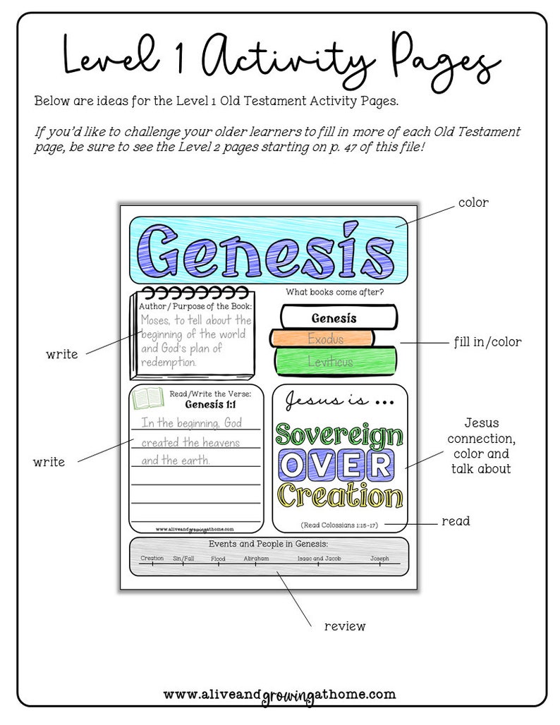 Old Testament Activity Pages - Etsy