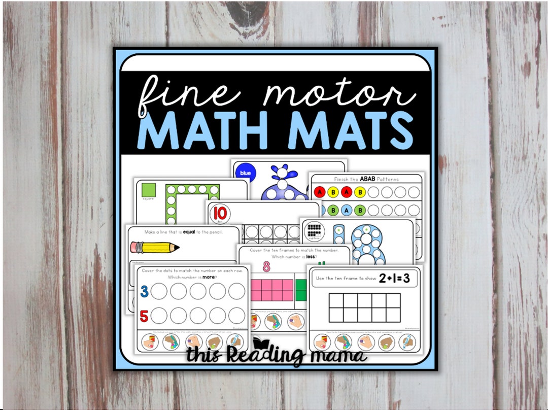 Fine Motor Math Mats - Etsy
