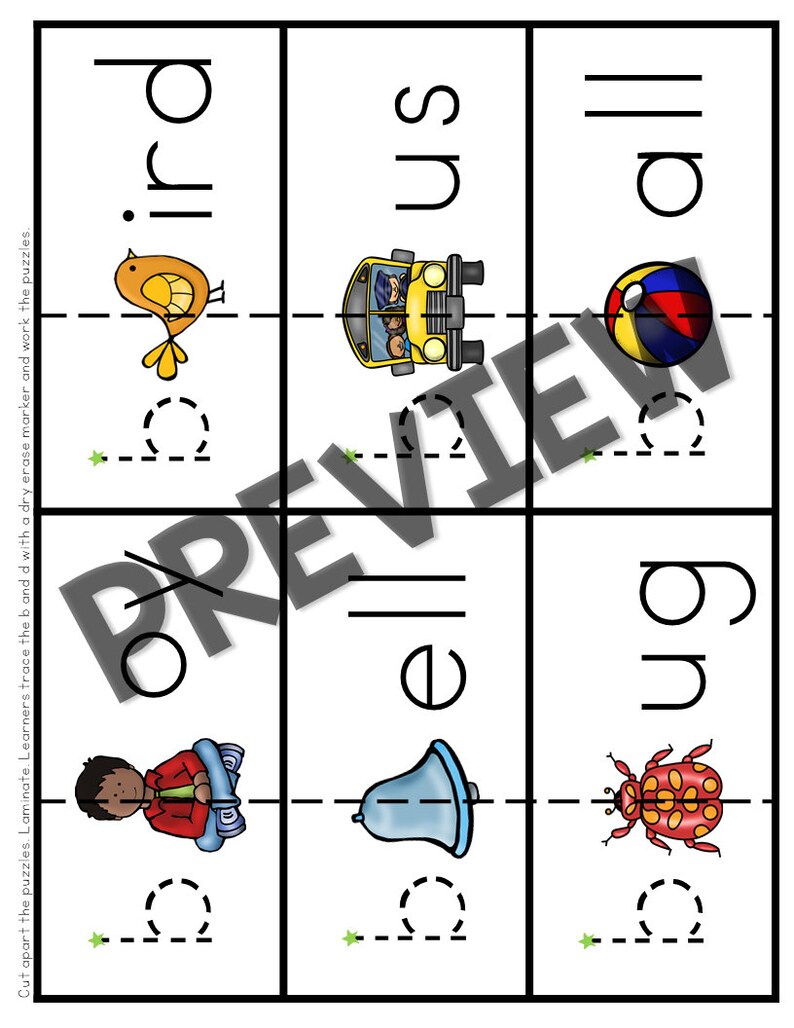 Lowercase B and D Letter Reversal - Etsy