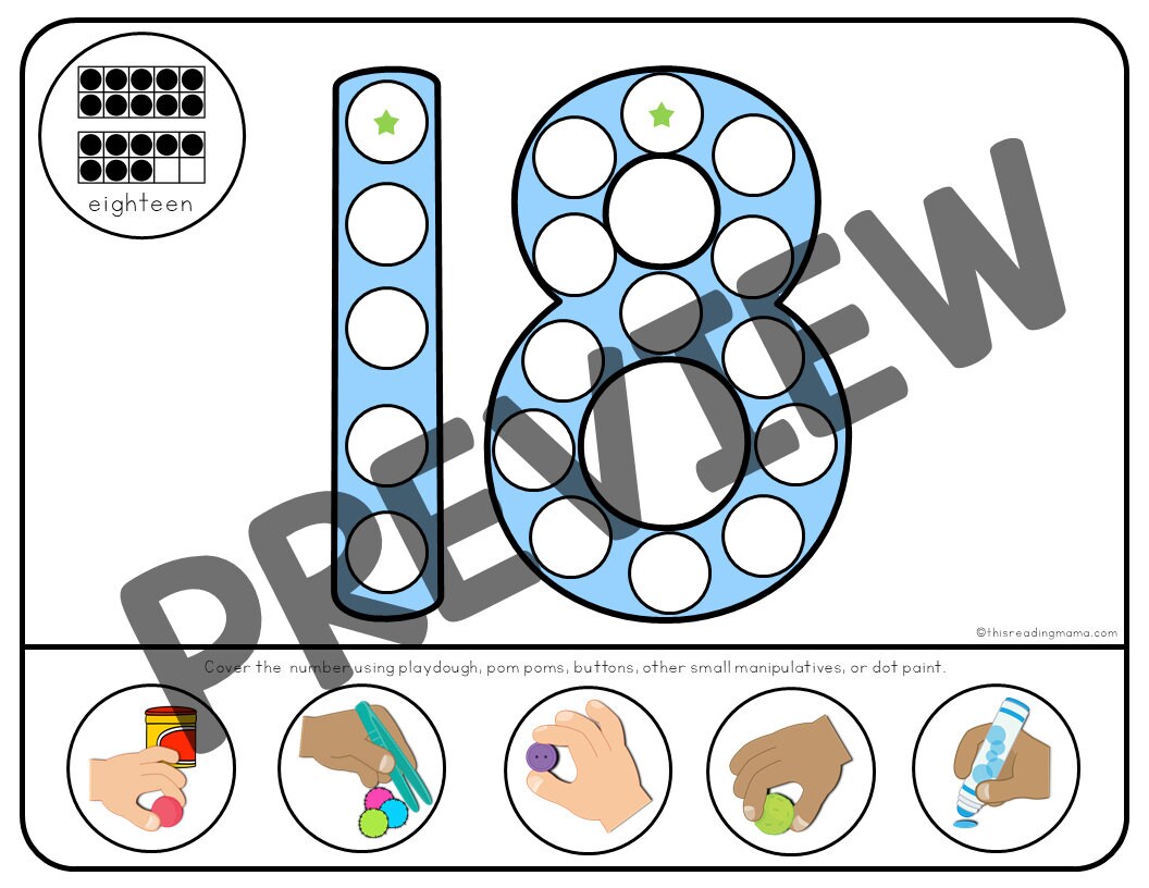 Fine Motor Math Mats - Etsy