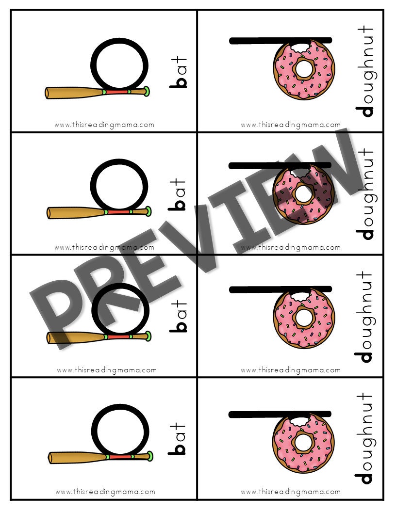 Lowercase B and D Letter Reversal - Etsy