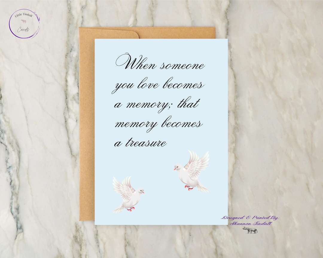 Two Doves Sympathy Card: Loss of Loved One, Comfort Card - Etsy