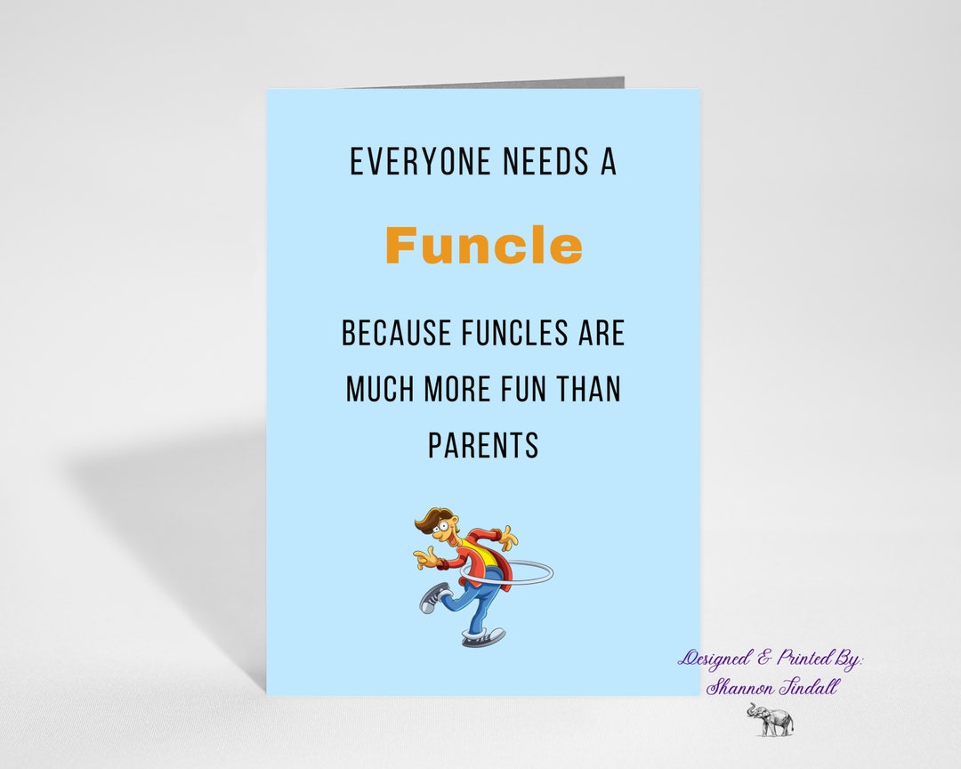 Funny 'funcle' Birthday Card for Uncle - Etsy