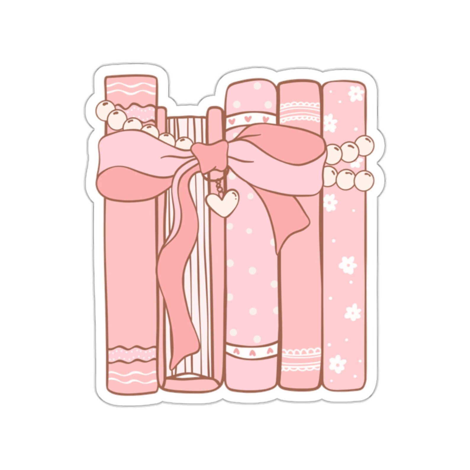 Bookish Coquette Stickers, Kindle Sticker, Bow, Laptop Sticker, Journal ...