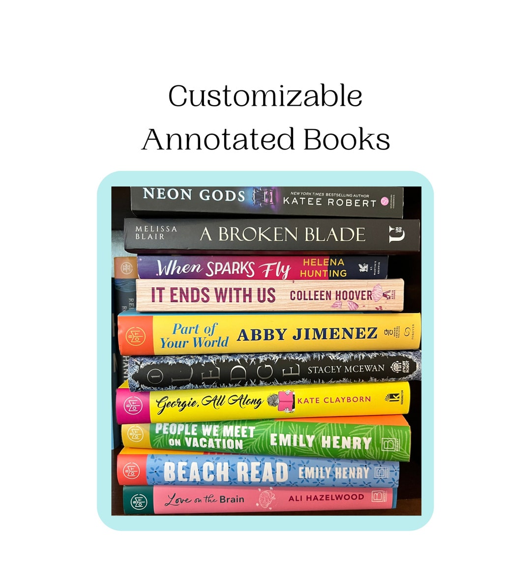 Annotated Books, Tabbed Books, Romance, Fantasy, Highlighted Books ...