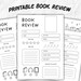 Printable Book Review Sheets, 5x7 Book Review, Booktok, Bookish, Book ...