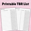 Printable TBR List, TBR Bundle, 4x6 Digital Download, Booktok, Bookish ...