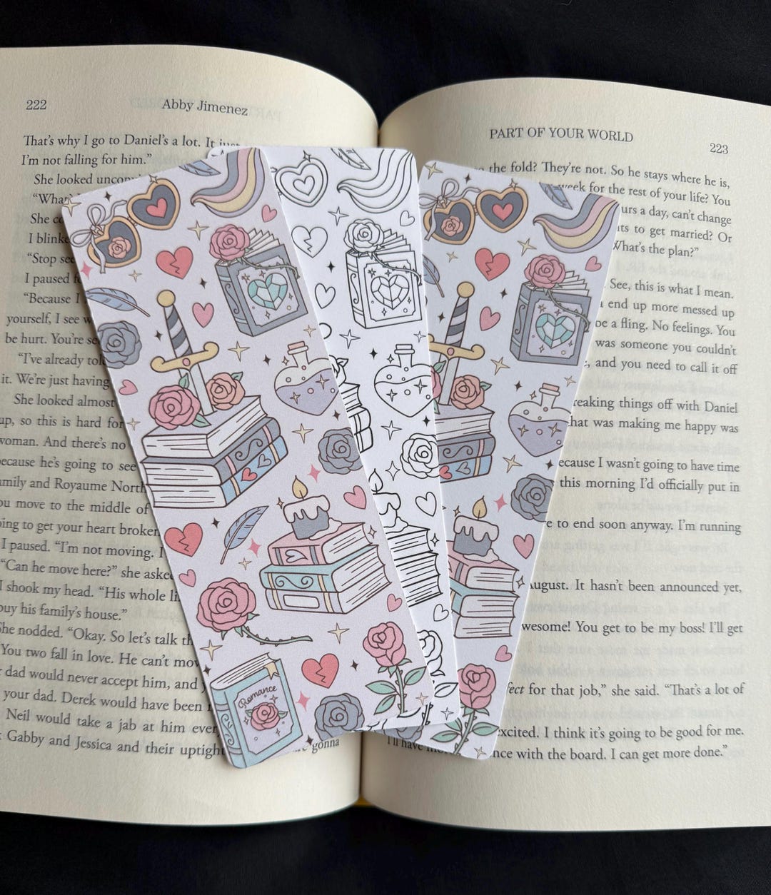 Romantasy DIY Bookmark: Hand-drawn Graphics, Thick Cardstock - Etsy
