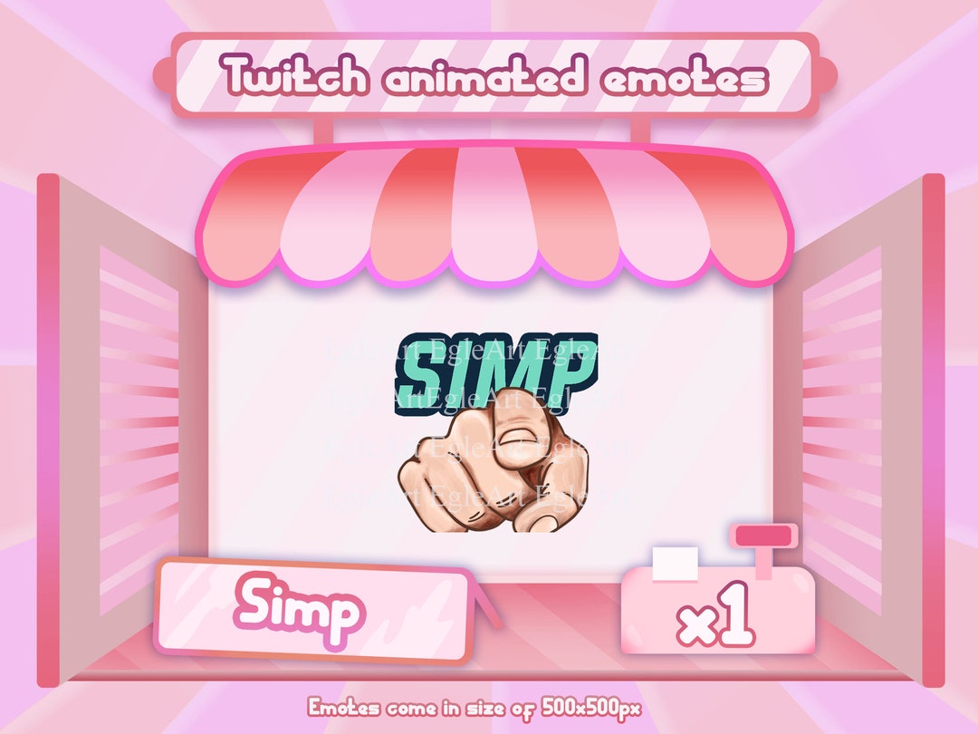 Animated Twitch Emote - Simp - Etsy