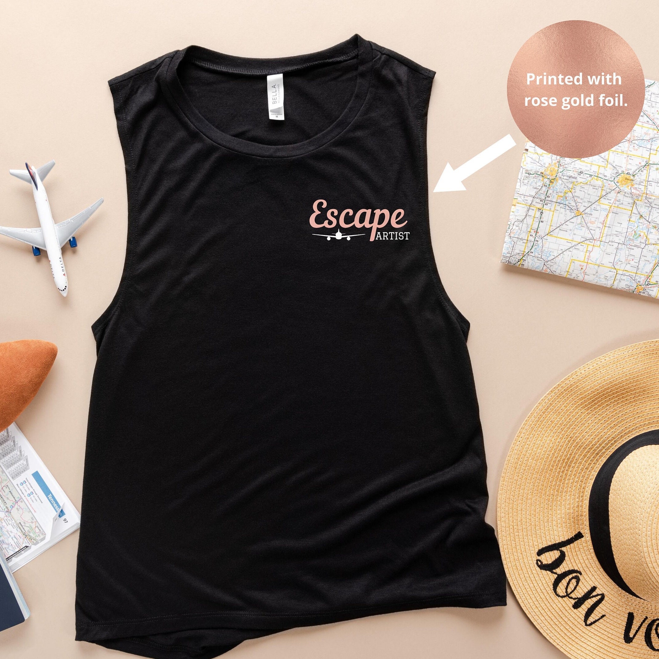 Airplane Escape Artist Tank, Airplane Mode, World Traveler Gift, Spring ...