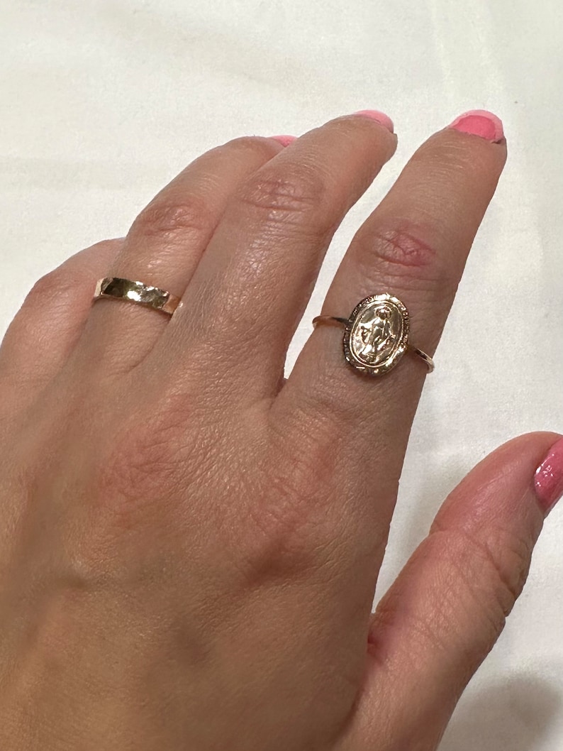 Virgin Mary Ring, Mother Mary Ring, 14k Gold Filled Ring, Religious ...