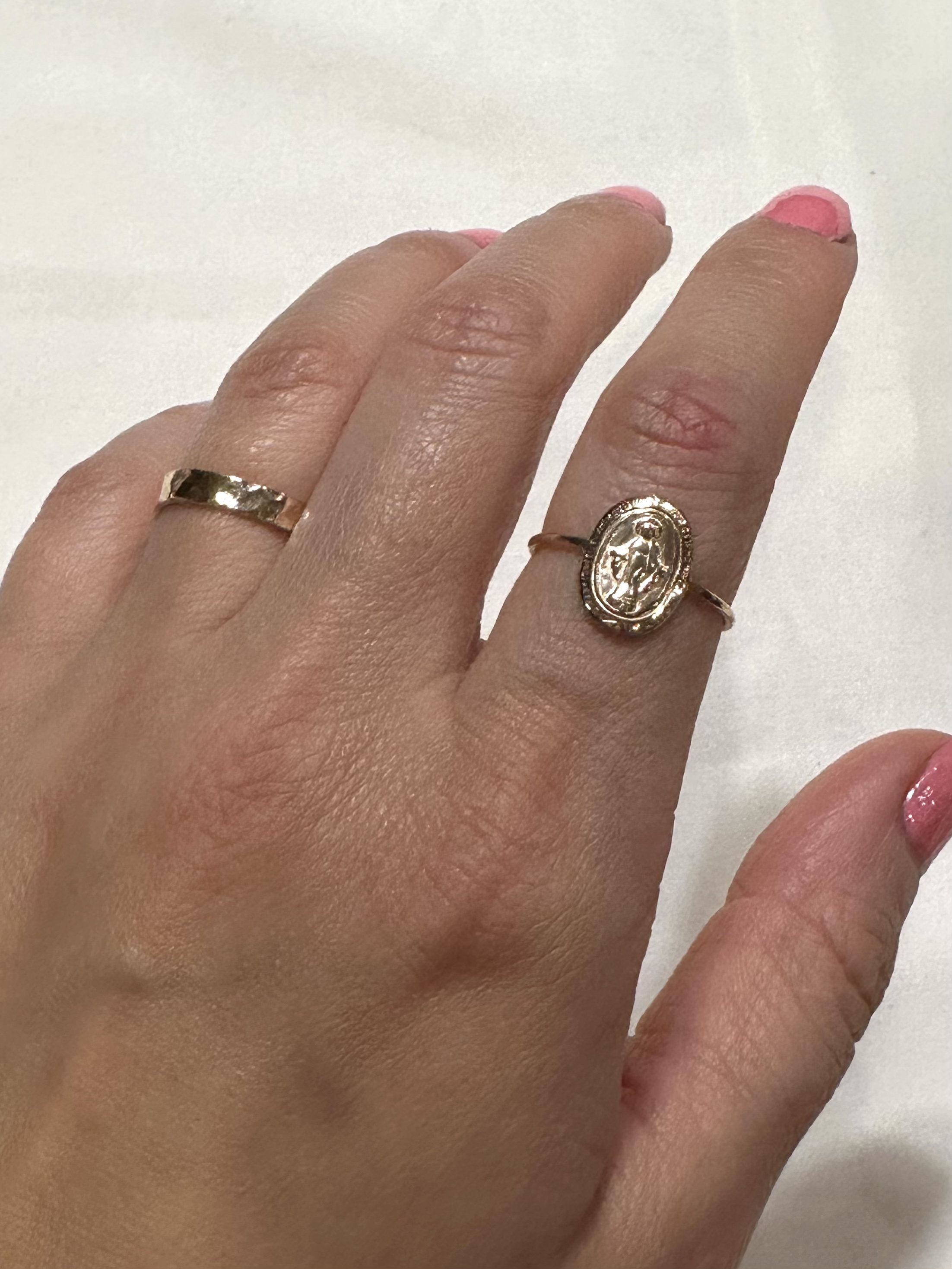 Virgin Mary Ring, Mother Mary Ring, 14k Gold Filled Ring, Religious ...