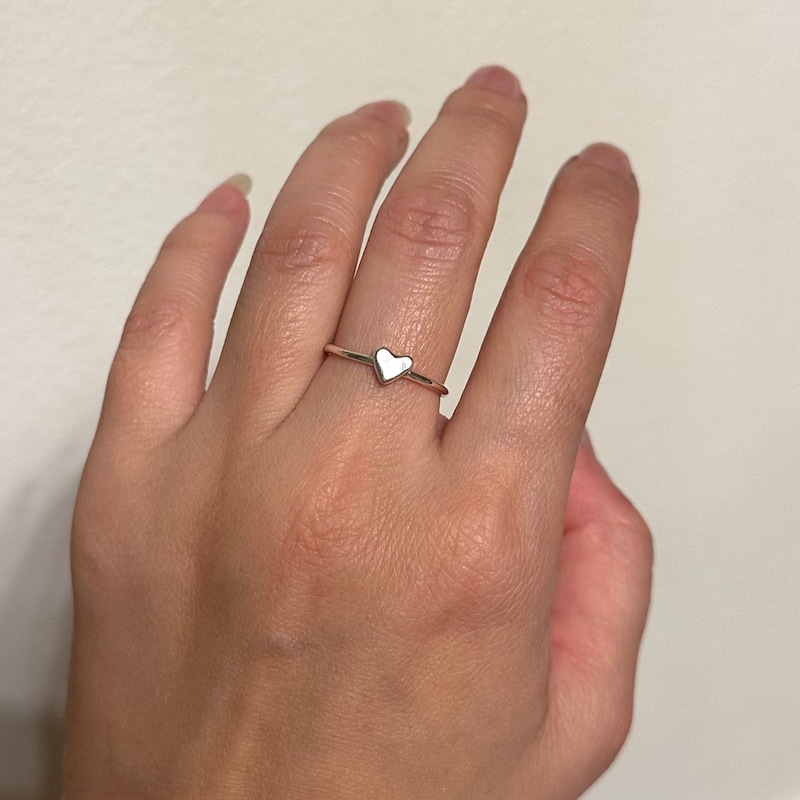 Dainty Heart Ring - Etsy