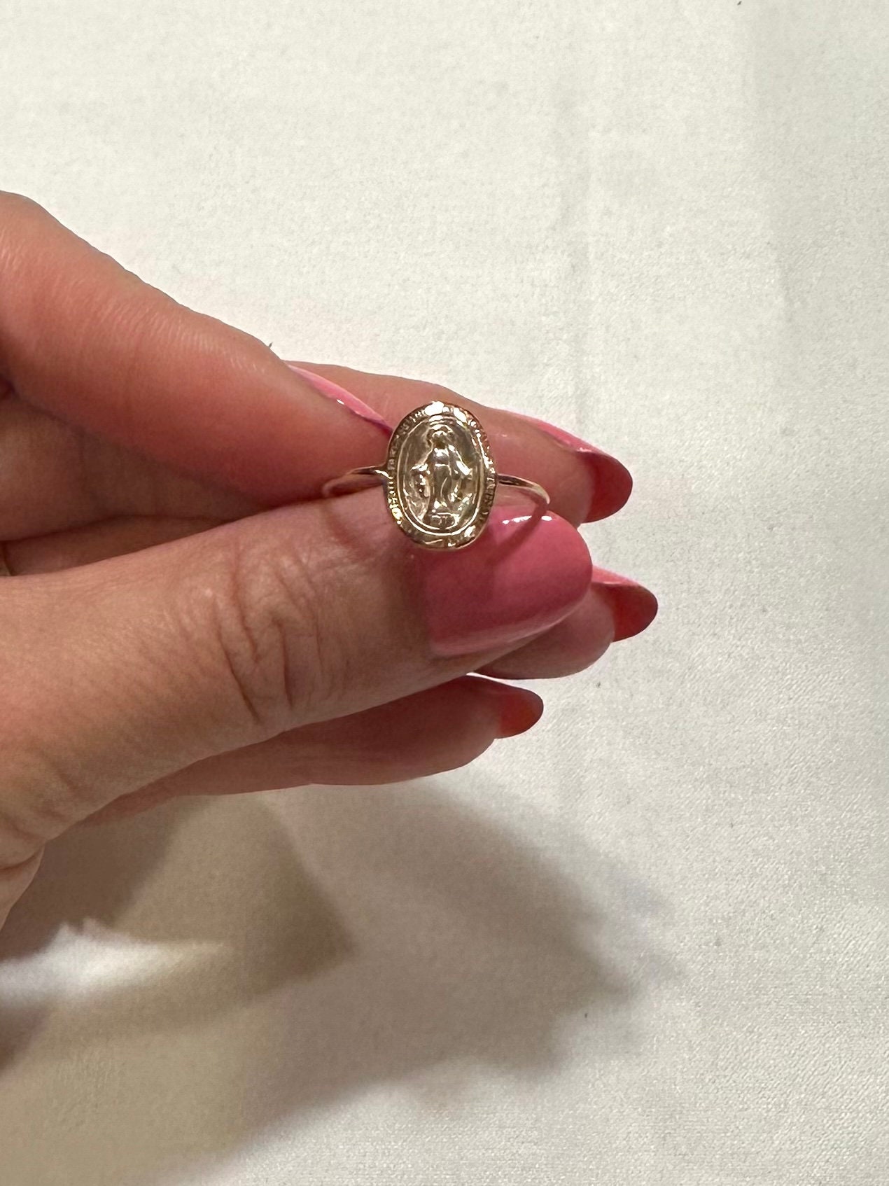 Virgin Mary Ring, Mother Mary Ring, 14k Gold Filled Ring, Religious ...