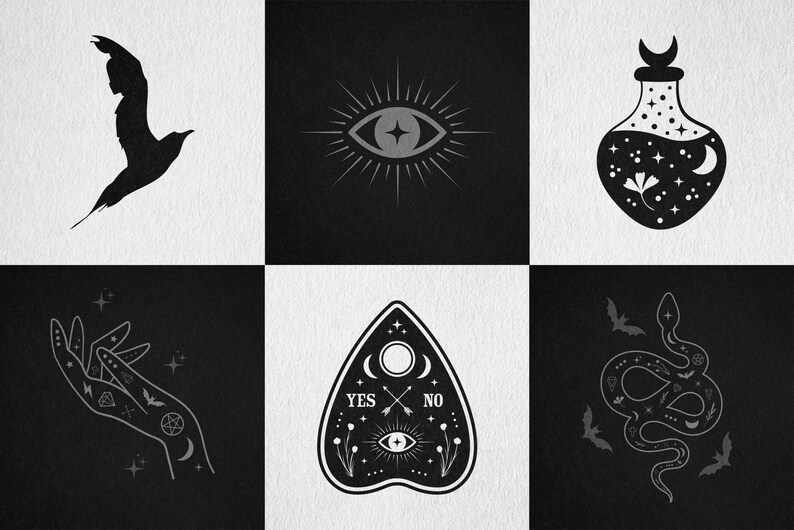 Black Magic Clipart Collection, Witchcraft Clipart, Occult ...