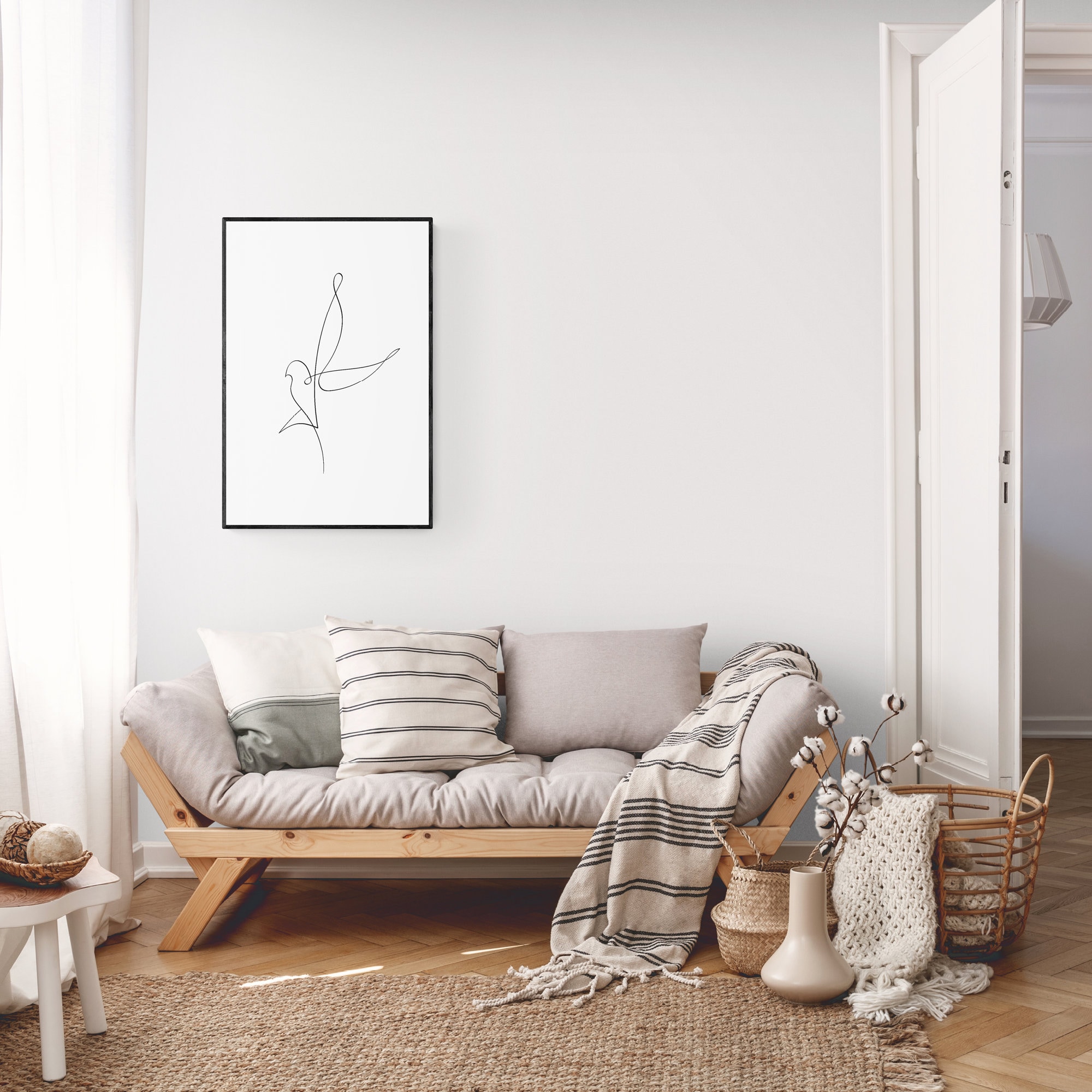 Single Line Drawing, Line Art, Wall Art, Minimal Bird Drawing, Abstract ...