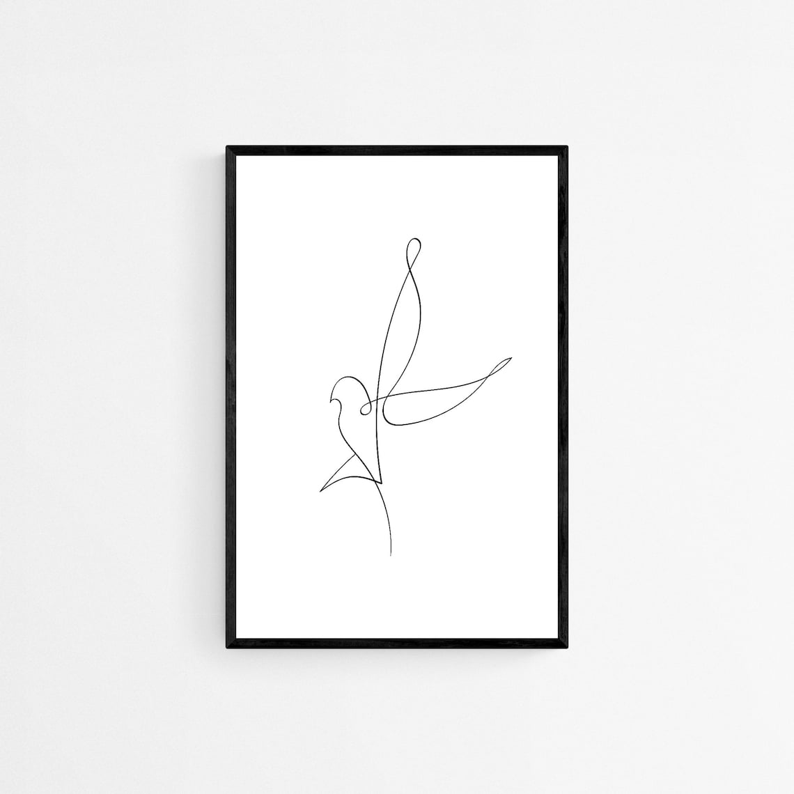 Single Line Drawing, Line Art, Wall Art, Minimal Bird Drawing, Abstract ...