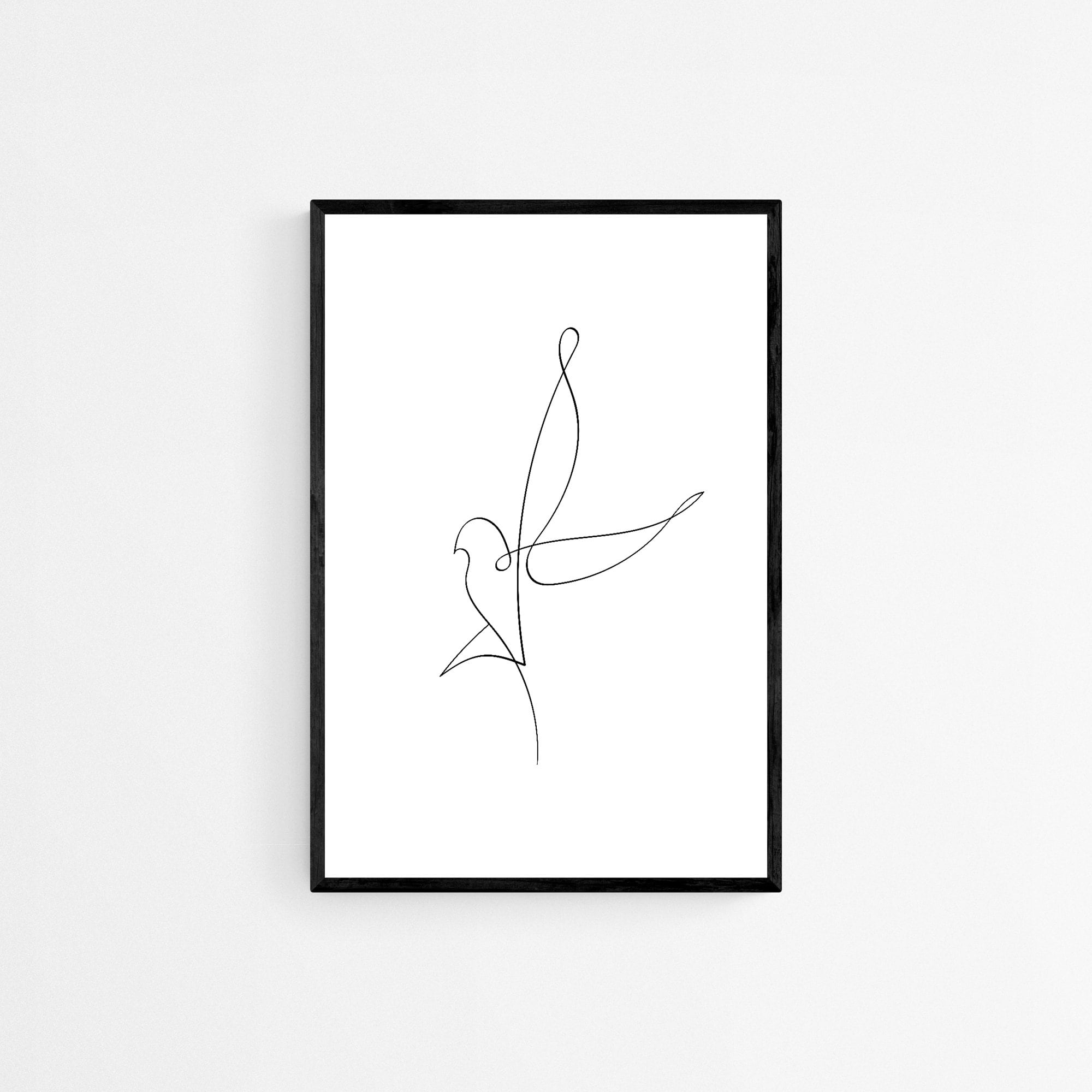 Single Line Drawing, Line Art, Wall Art, Minimal Bird Drawing, Abstract ...