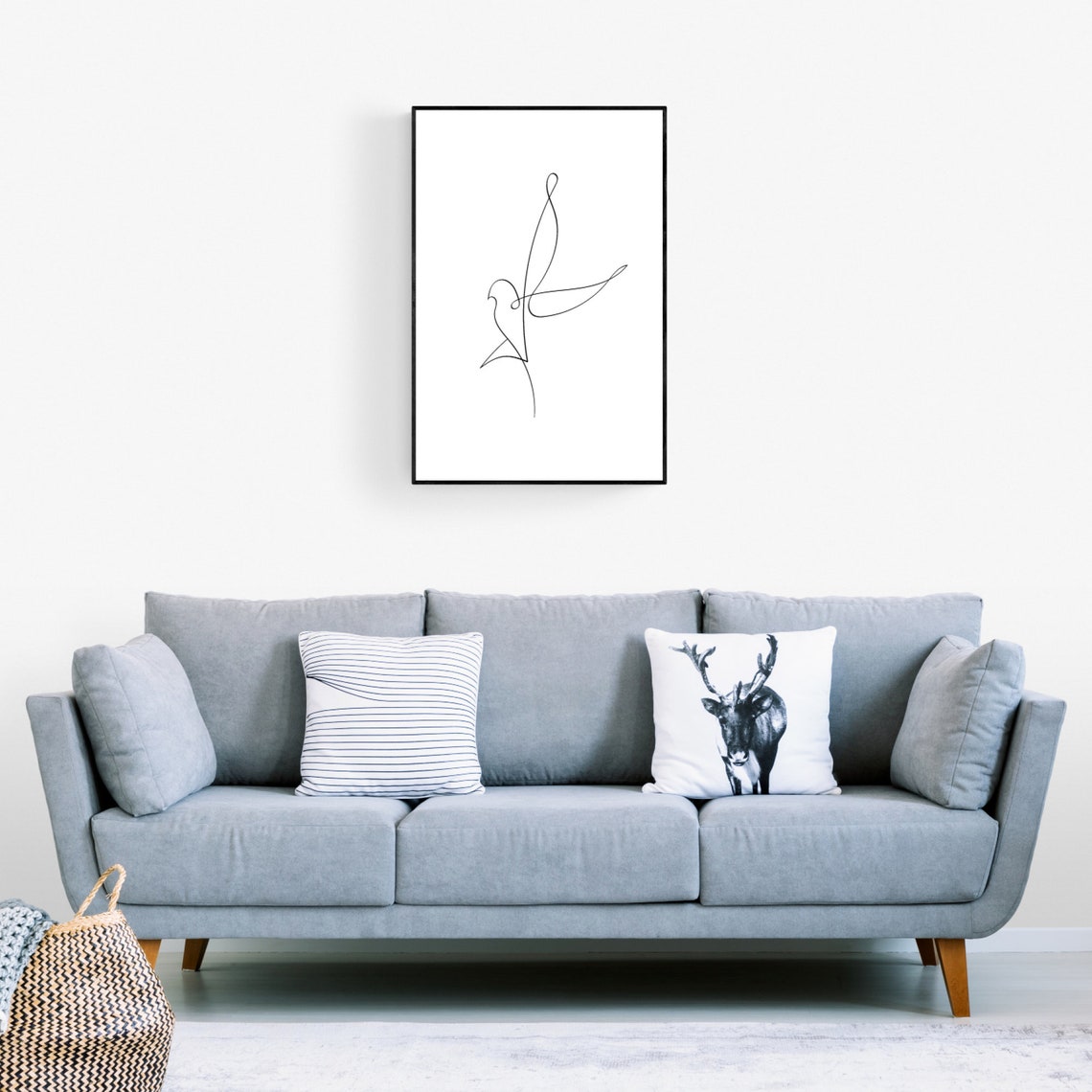 Single Line Drawing, Line Art, Wall Art, Minimal Bird Drawing, Abstract ...